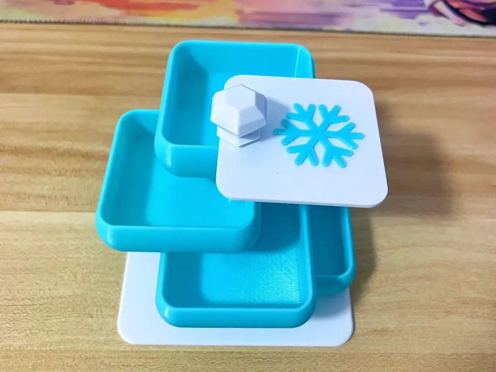Christmas snowflake rotatable storage box, customizable splicing, you ...