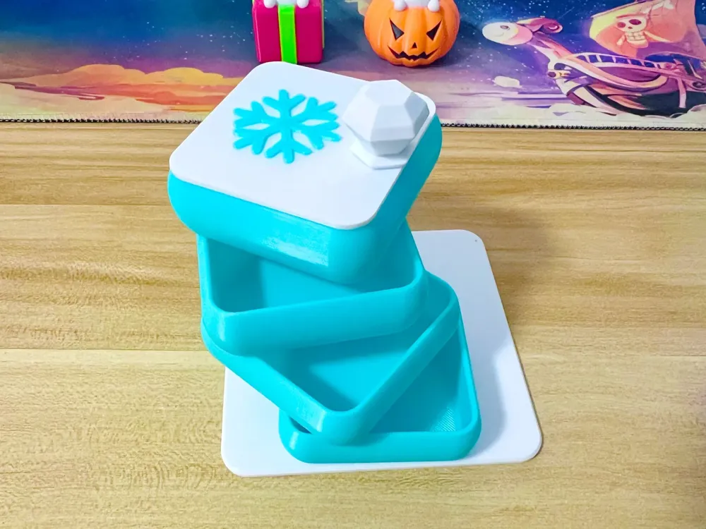 Christmas snowflake rotatable storage box, customizable splicing, you ...