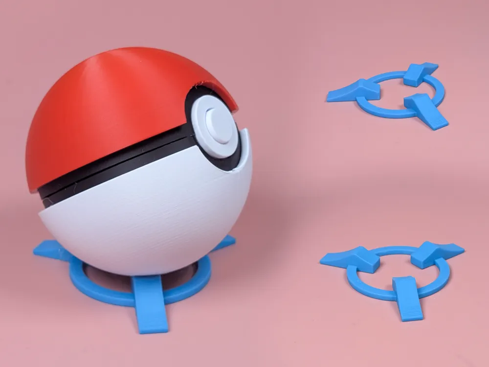 Pokeball Stand - Simple with 3 Feet by phoenix3dmodels MakerWorld ...
