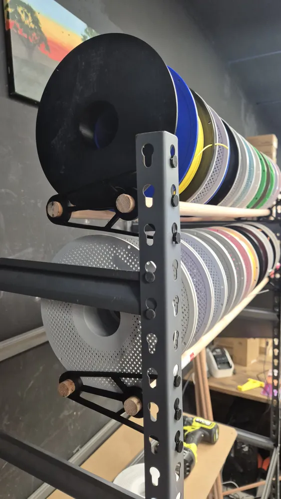 Rack Brackets for Filament Storage 19mm - Free 3D Print Model - MakerWorld