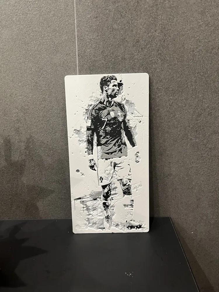 Wandkunst, Cristiano Ronaldo gewidmet – Kostenloses 3D-Druckmodell ...