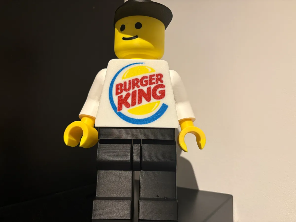Brickman Burger King 20cm Figur 500% - Free 3D Print Model - MakerWorld