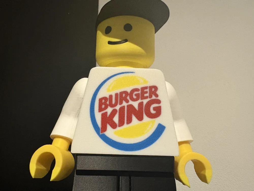 Brickman Burger King 20cm Figur 500% - Free 3D Print Model - MakerWorld