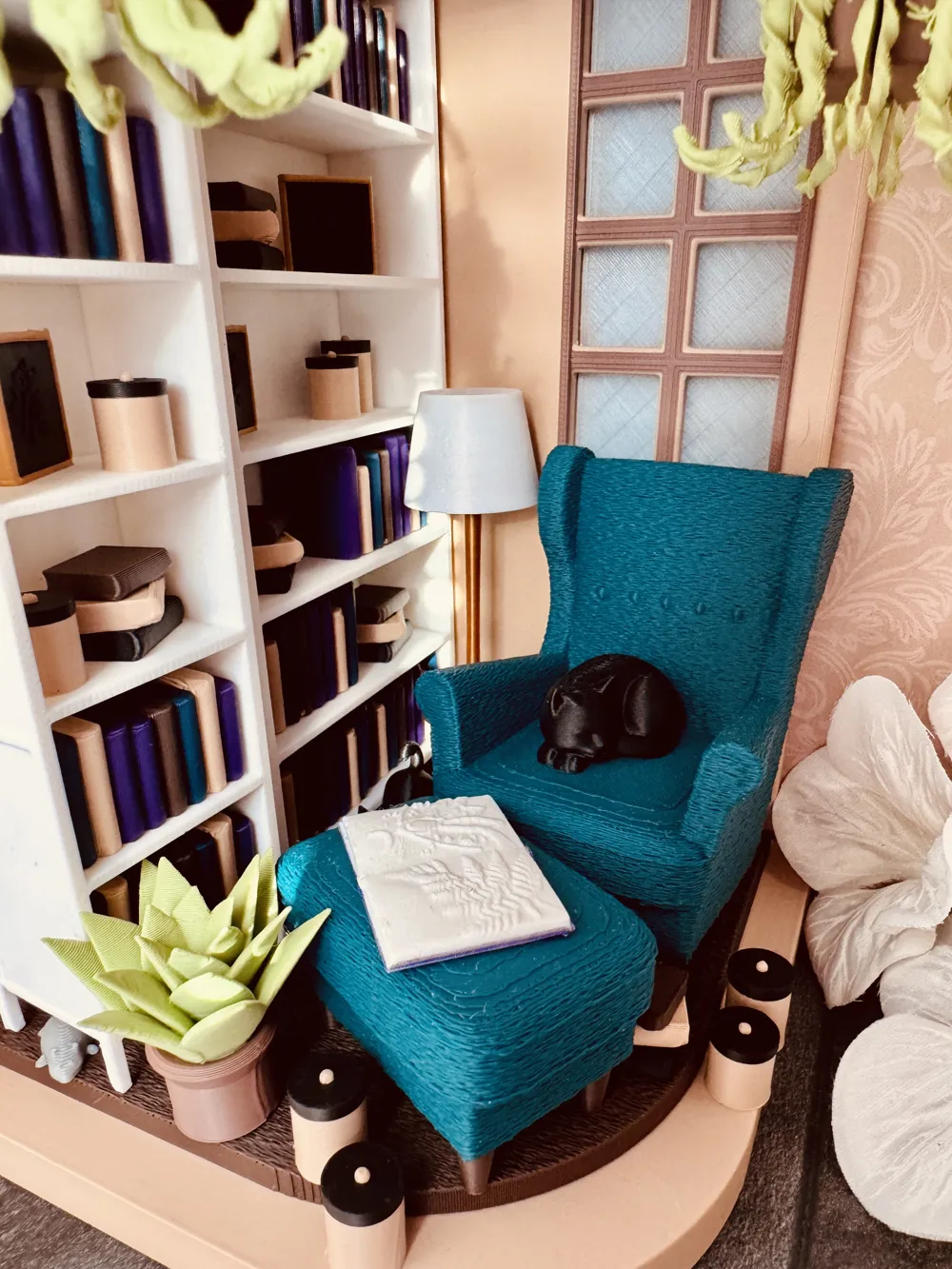 IKEA-Style book nook – Reading Corner with Light - Free 3D Print Model ...