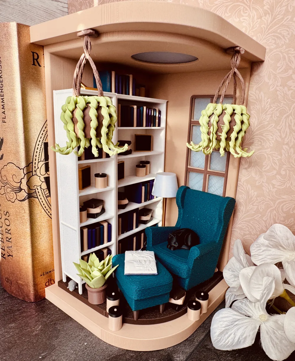 IKEA-Style book nook – Reading Corner with Light - Free 3D Print Model ...
