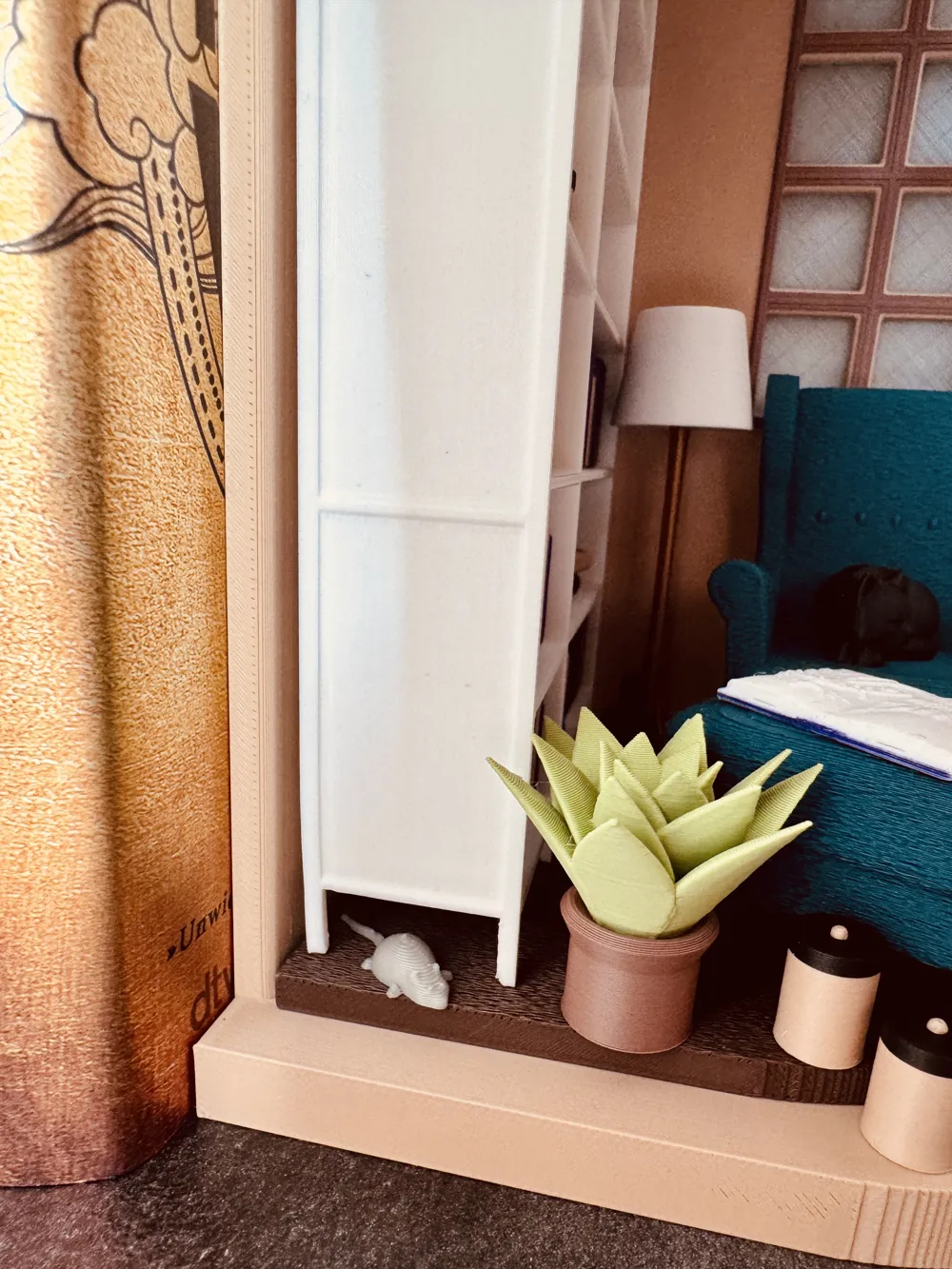 IKEA-Style book nook – Reading Corner with Light - Free 3D Print Model ...