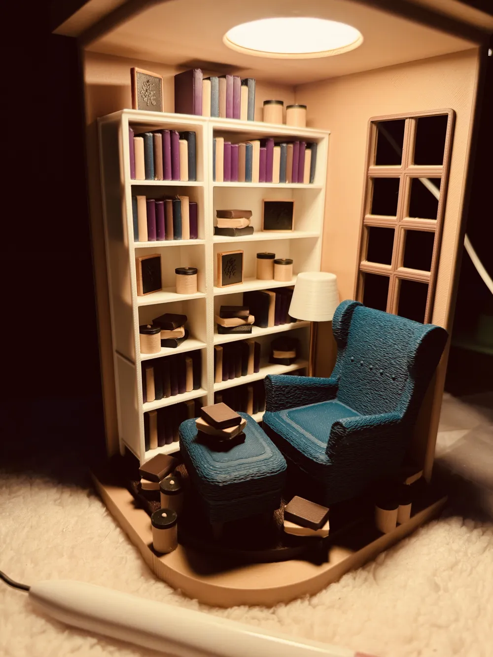 IKEA-Style book nook – Reading Corner with Light - Free 3D Print Model ...