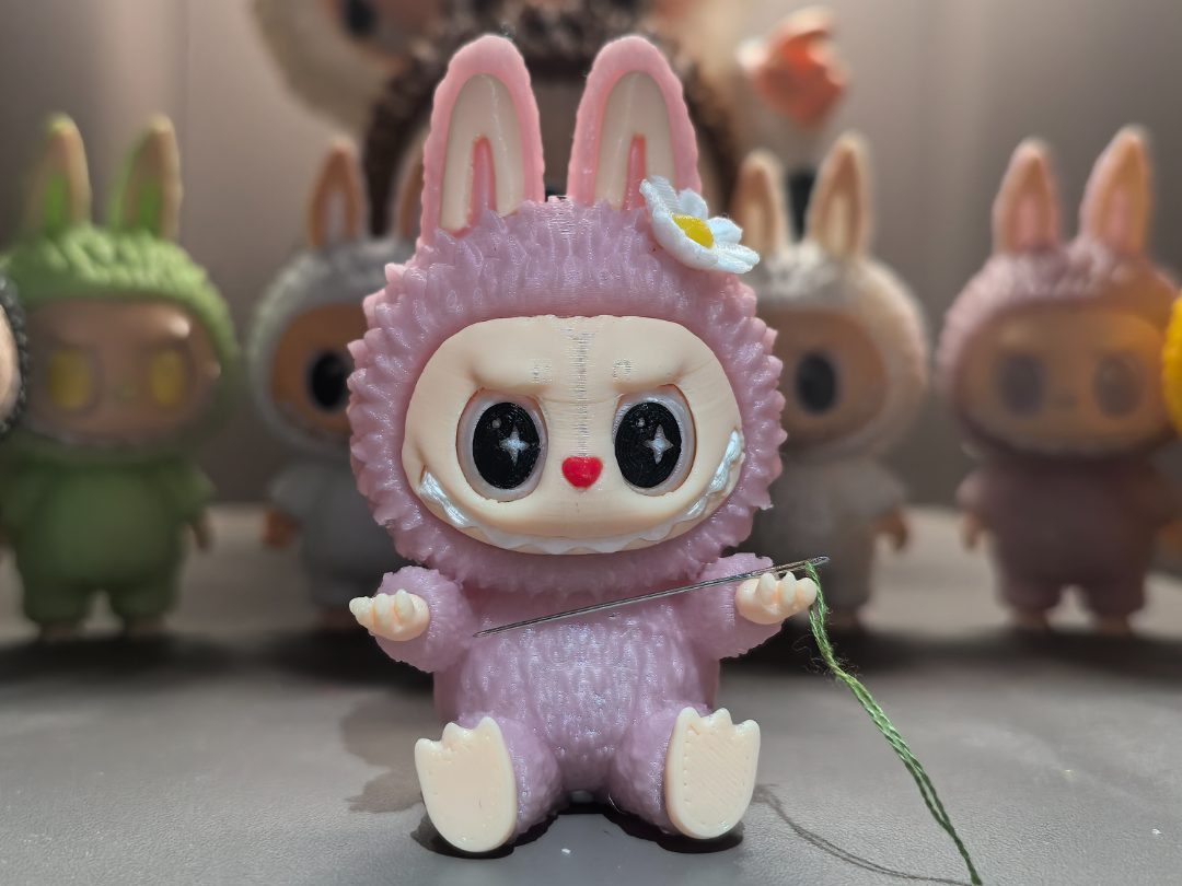 Labu Fabric Magnets, Needle-Held Mokoko Seated Pose, Labubua- by Formix ...