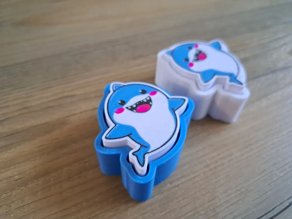 Cool Shark fidget clicker with keyboard switch - Free 3D Print Model ...