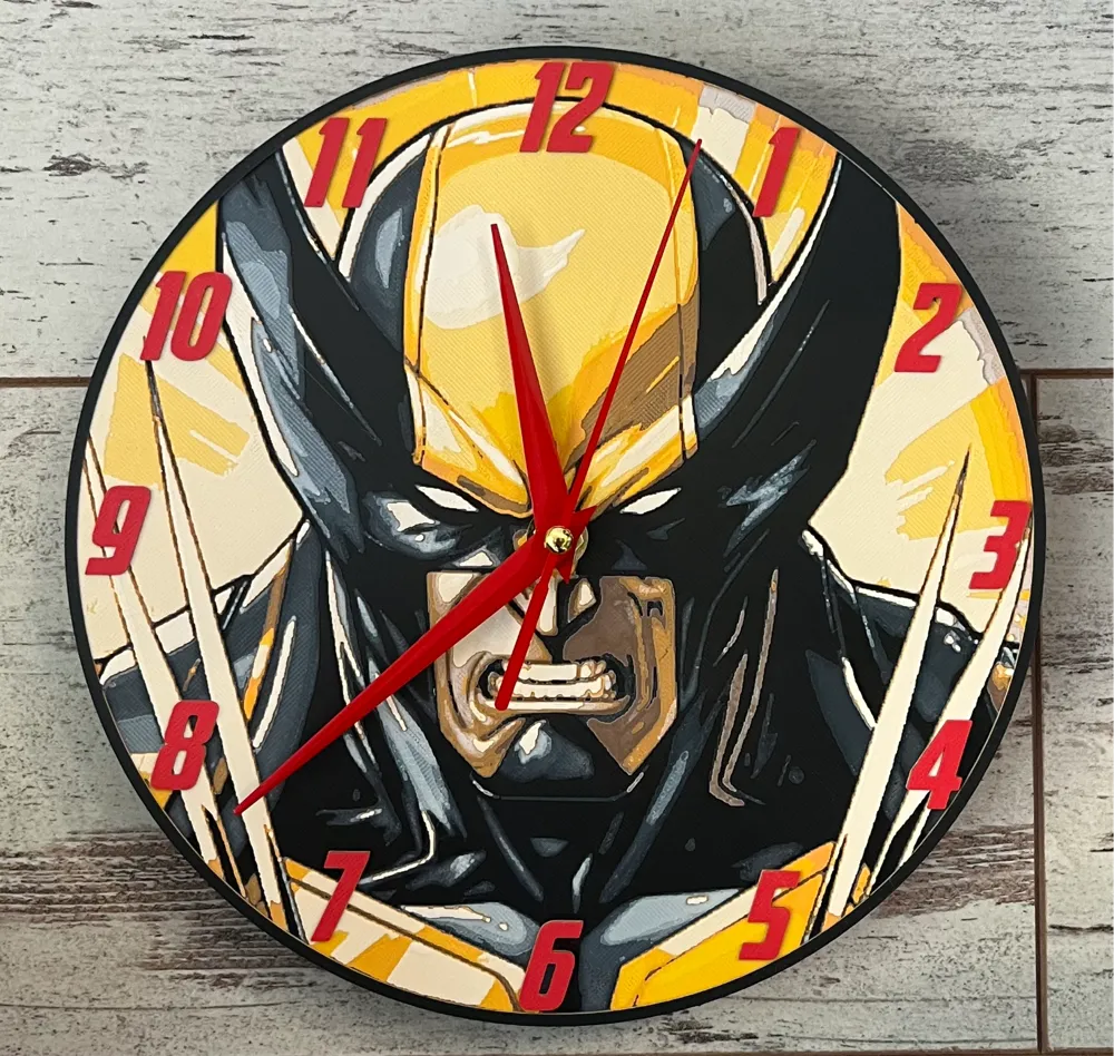 Wolverine Clock Hueforge by Ian Smalley - hueforge - MakerWorld