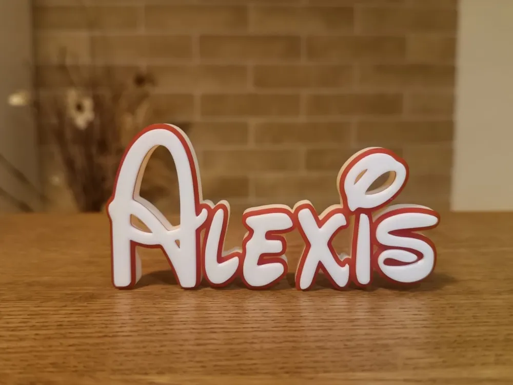 Alexis Name Disney Font - Free 3D Print Model - MakerWorld