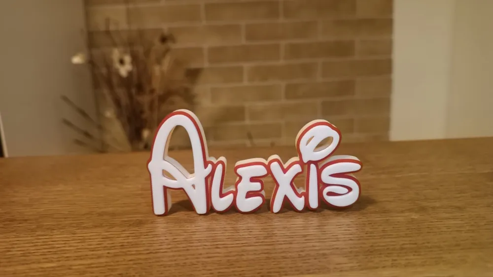 Alexis Name Disney Font - Free 3D Print Model - MakerWorld