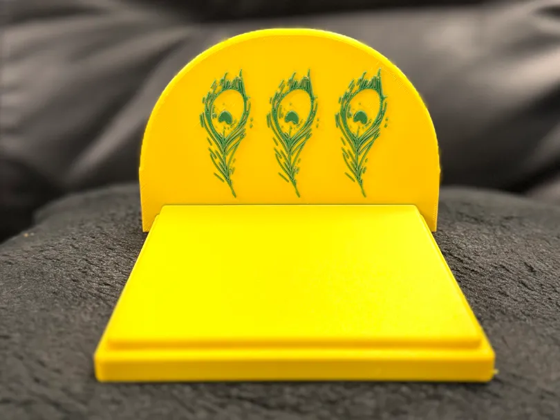 Elegant Peacock Feather Ornamental Stand - Free 3D Print Model - MakerWorld