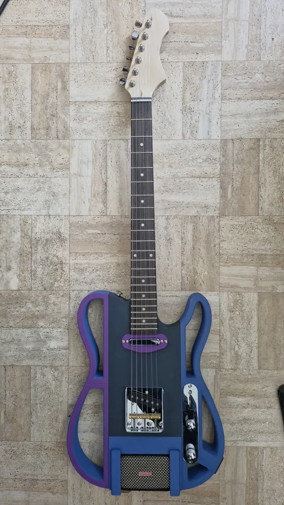 Modular electric guitar with integrated amplifier - Free 3D Print Model ...