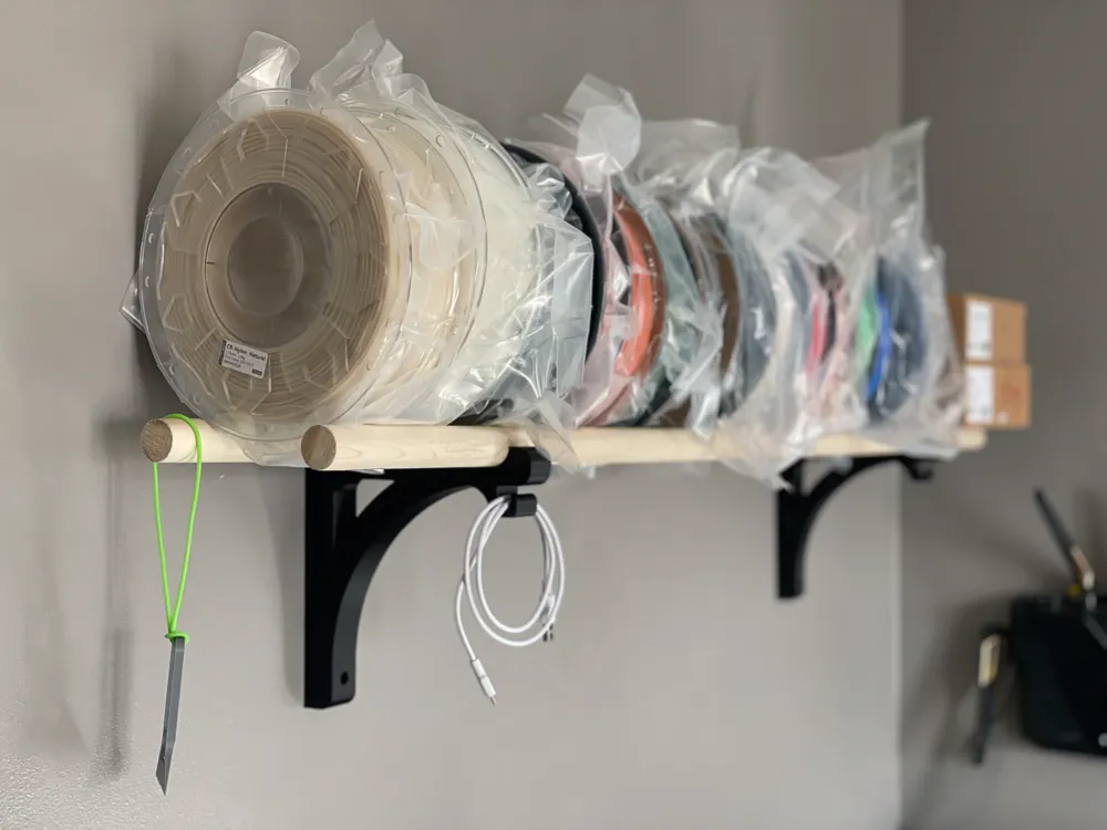 Filament Spool Shelf Bracket by MrMoonlight MakerWorld: Download Free ...
