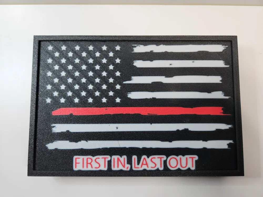 Thin Red Line - First Responders Lightbox - Free 3D Print Model ...