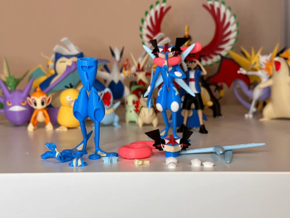 Ash Greninja (Pokemon) Multiparts 90mm Tall - Free 3D Print Model ...