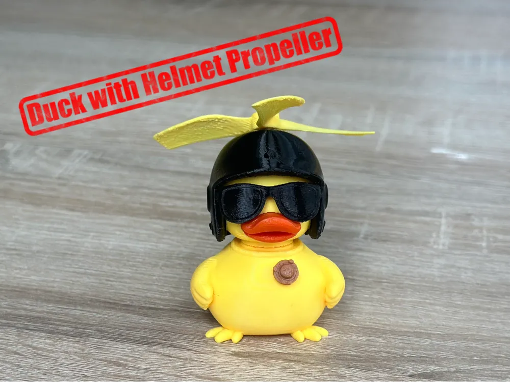 Duck with Helmet Propeller by 3Dcrabi MakerWorld: Download Free 3D Models