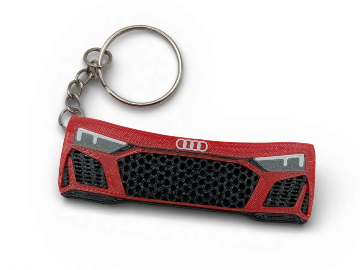 Audi R8 V10 Supercar Front Keychain - Free 3D Print Model - MakerWorld
