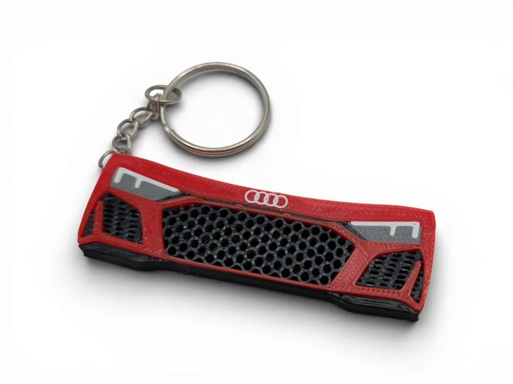 Audi R8 V10 Supercar Front Keychain - Free 3D Print Model - MakerWorld