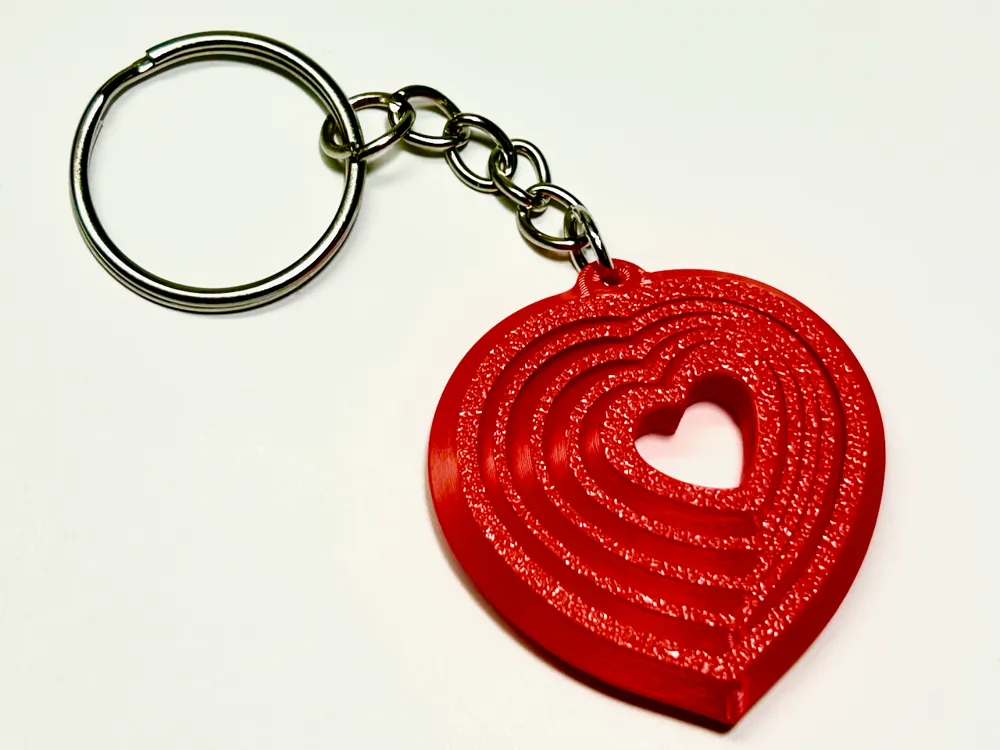 Heart Fidget Keychain - Single/Dual Color - Free 3D Print Model ...