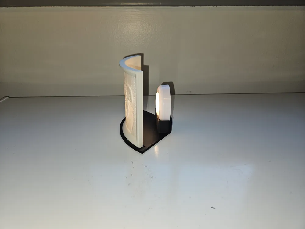 Stand for Curved Lithophane using Puck led light - Free 3D Print Model ...