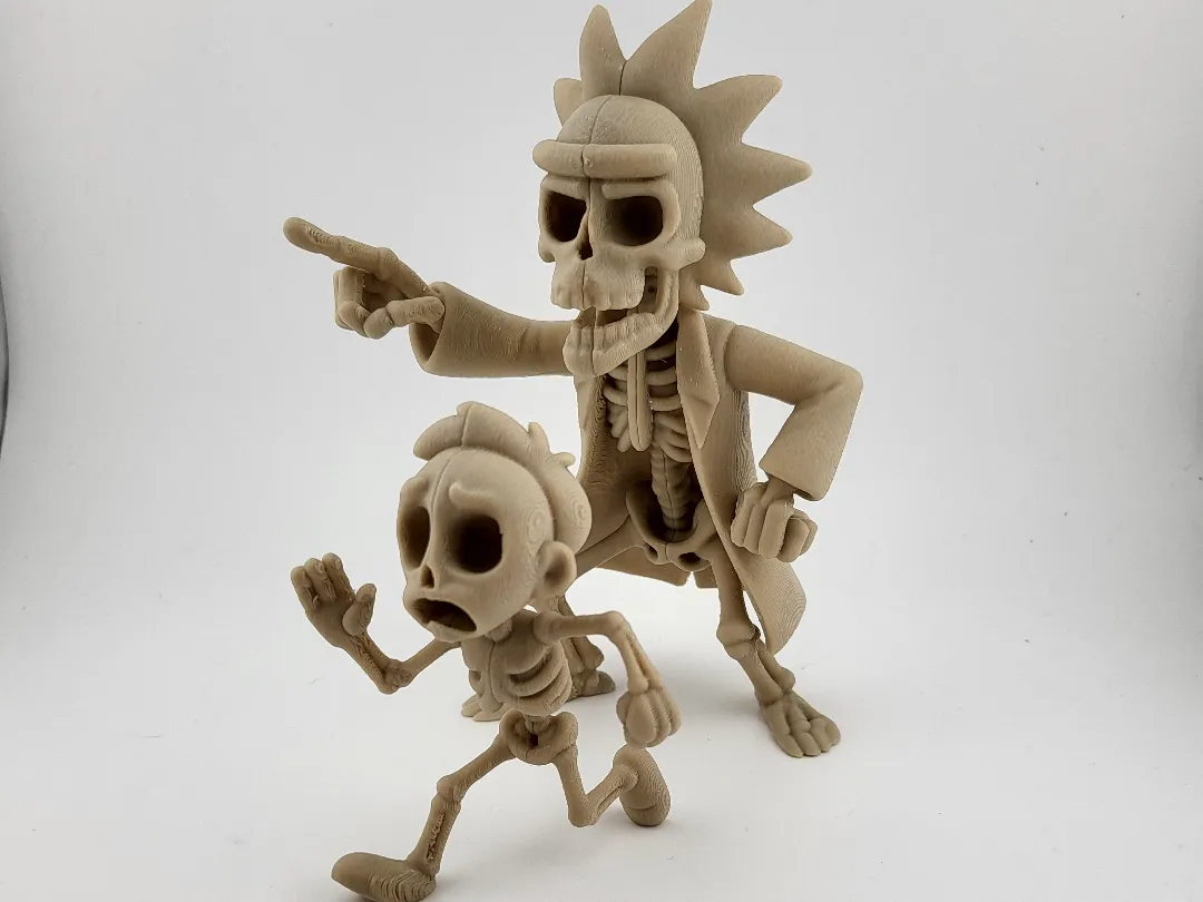 Rick and Morty Skeleton Duo Running Scene - Free 3D Print Model ...