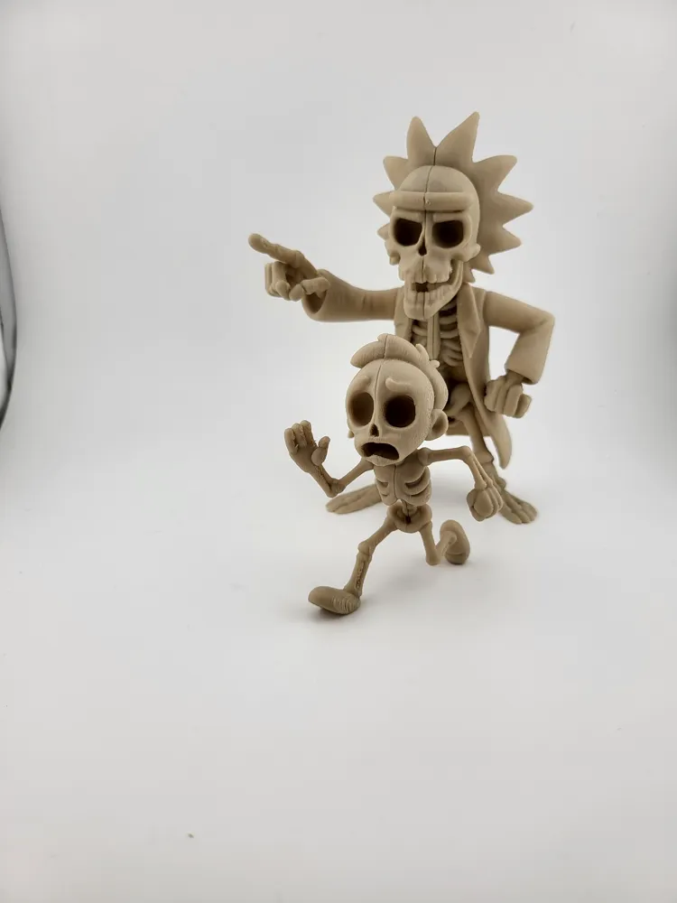 Rick and Morty Skeleton Duo Running Scene - Free 3D Print Model ...