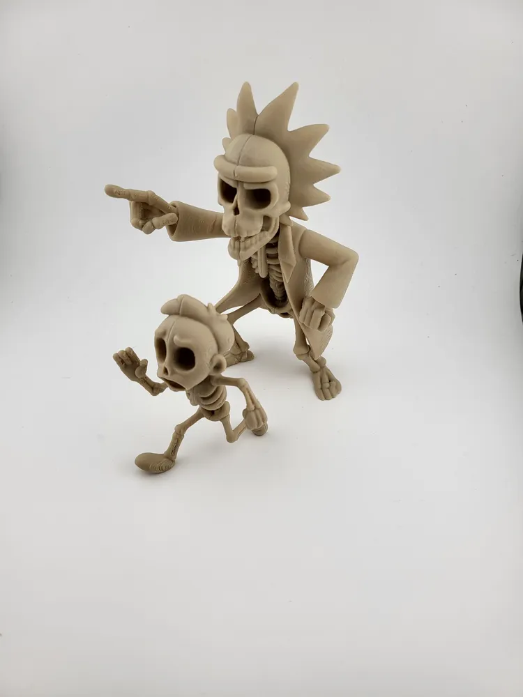 Rick and Morty Skeleton Duo Running Scene - Free 3D Print Model ...