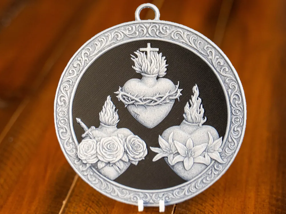 Ornamento de los Sagrados Corazones Jesús, María y San José - Modelo de ...