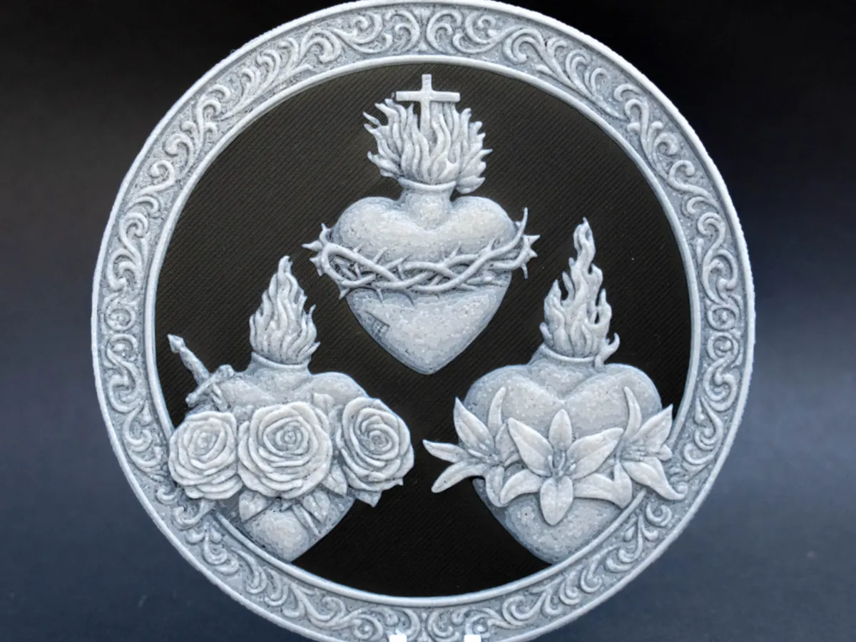 Ornamento de los Sagrados Corazones Jesús, María y San José - Modelo de ...