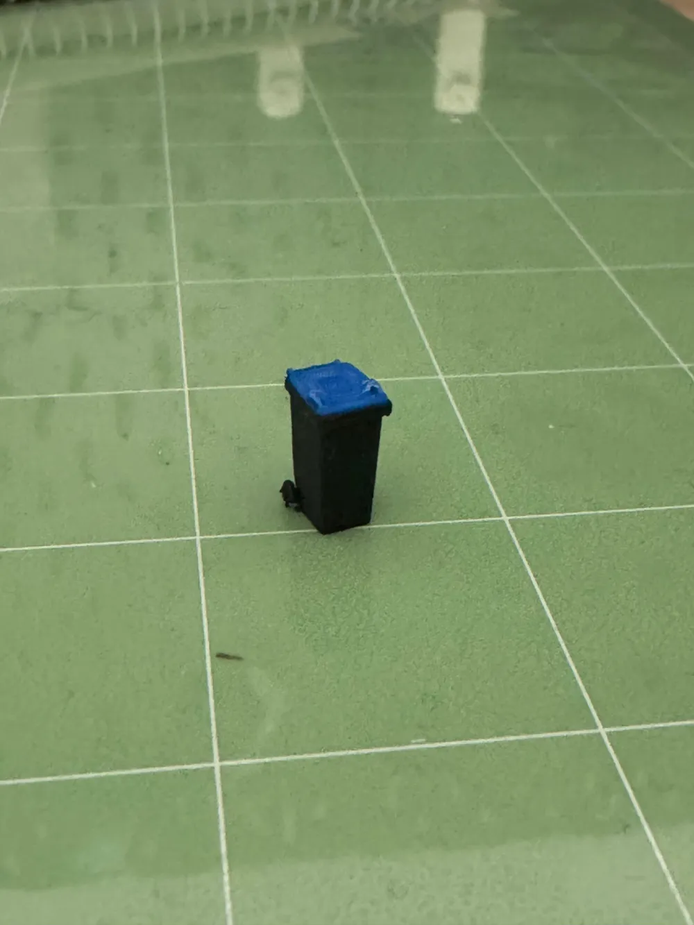 Trash can H0 1:87 - Free 3D Print Model - MakerWorld