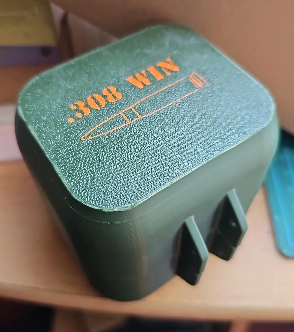 .308 Ammo Box Lid (.308 Win - w/ Bullet) Remixed by miru8112 MakerWorld ...