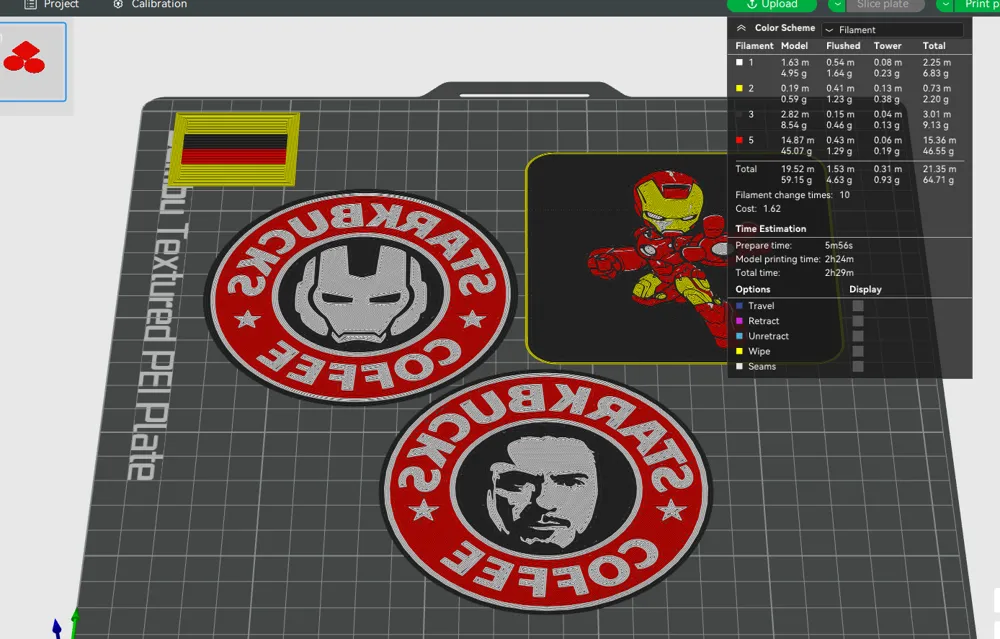 Iron Man Coasters V1 by SteveA - MakerWorld
