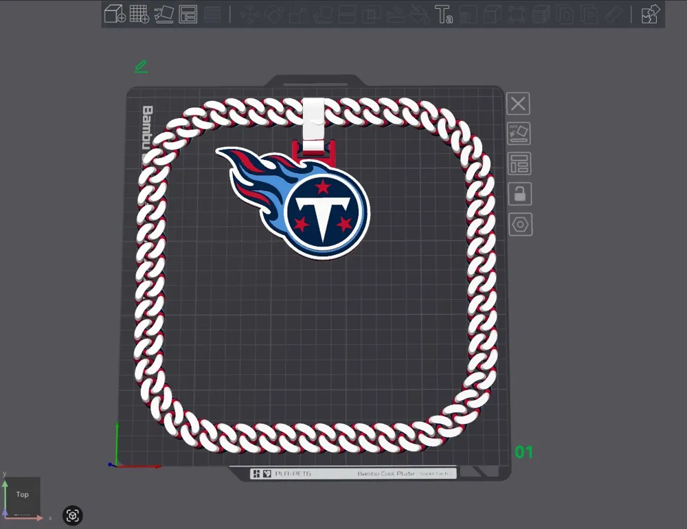 Tennessee Titans Hype Chain 4 and 5 Colors - Free 3D Print Model ...