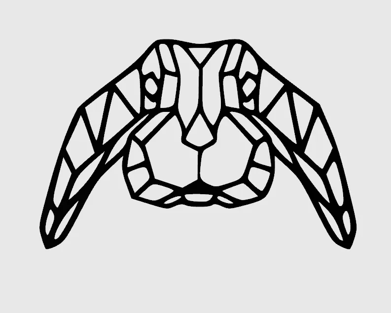 2D low poly Rabbit by SamActivity - MakerWorld