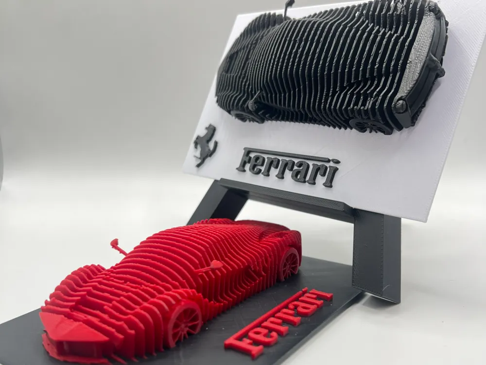 Layered Sculpture The Entire Ferrari Version - Free 3D Print Model ...