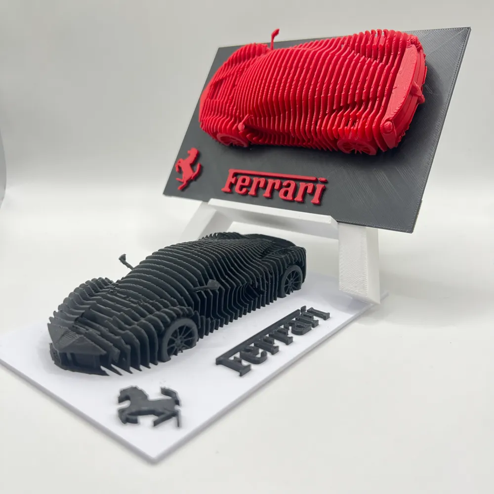 Layered Sculpture The Entire Ferrari Version - Free 3D Print Model ...