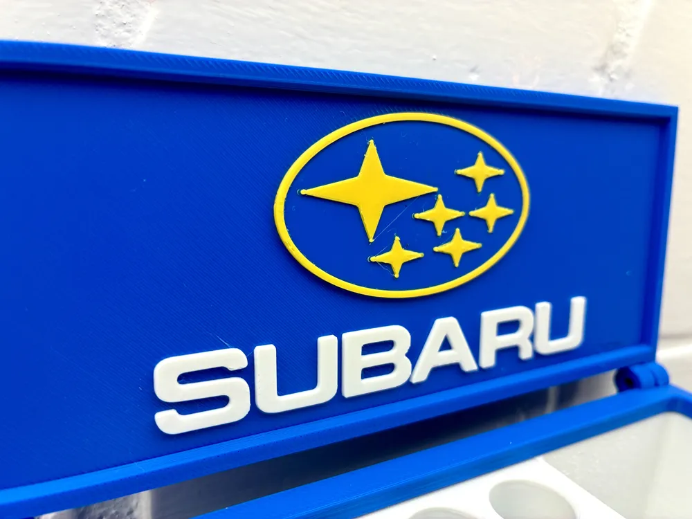 Lid – Subaru Inspired Toolbox Desk Pen Holder - Free 3D Print Model ...