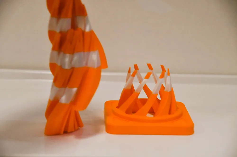 Twisty Passthrough Traffic Cone Fidget - Free 3D Print Model - MakerWorld