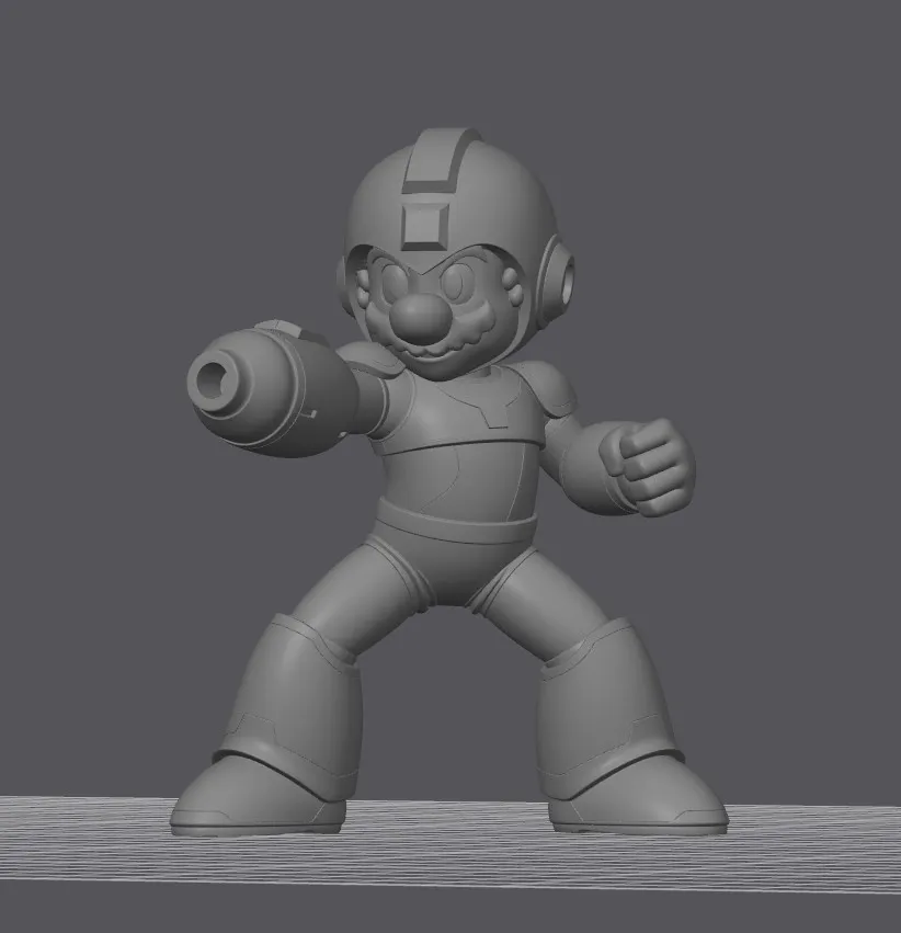 Mega Man Mario - Free 3D Print Model - MakerWorld