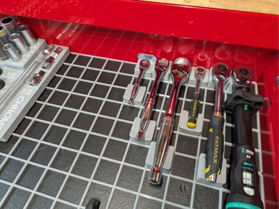 Gridfinity universal ratchet holders by drzippit MakerWorld: Download Free 3D Models