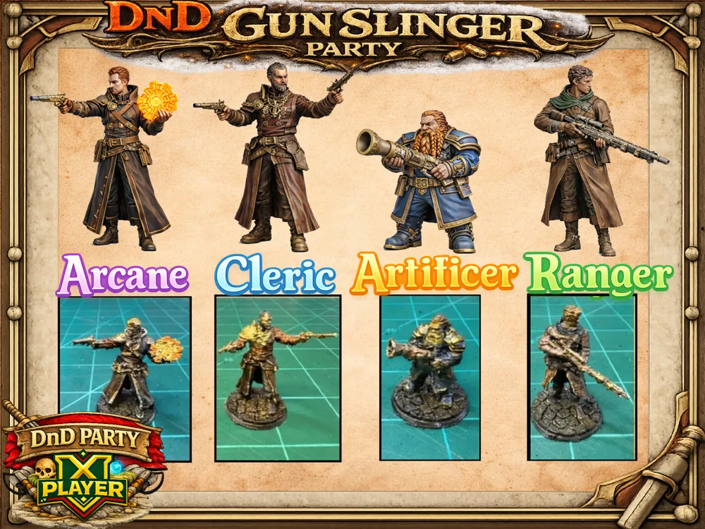 Gunslinger Party: Arc Art Cler Range - DnD PF Mini - Free 3D Print ...