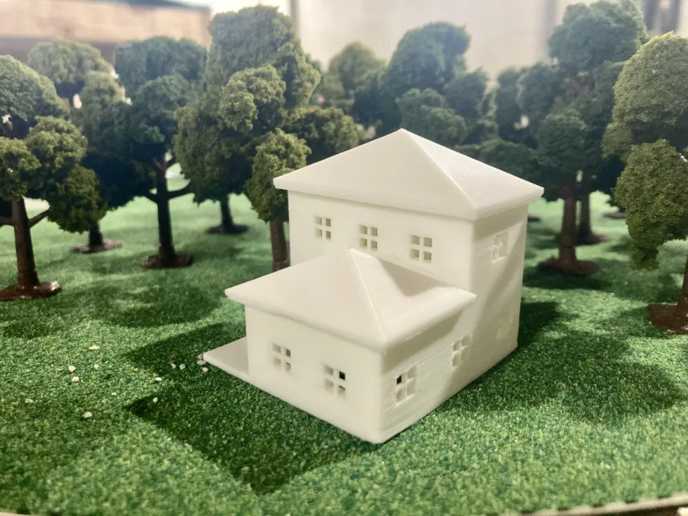 N scale (1:160) 2 story house by PotaterSoupModelsMakerWorld: Download ...