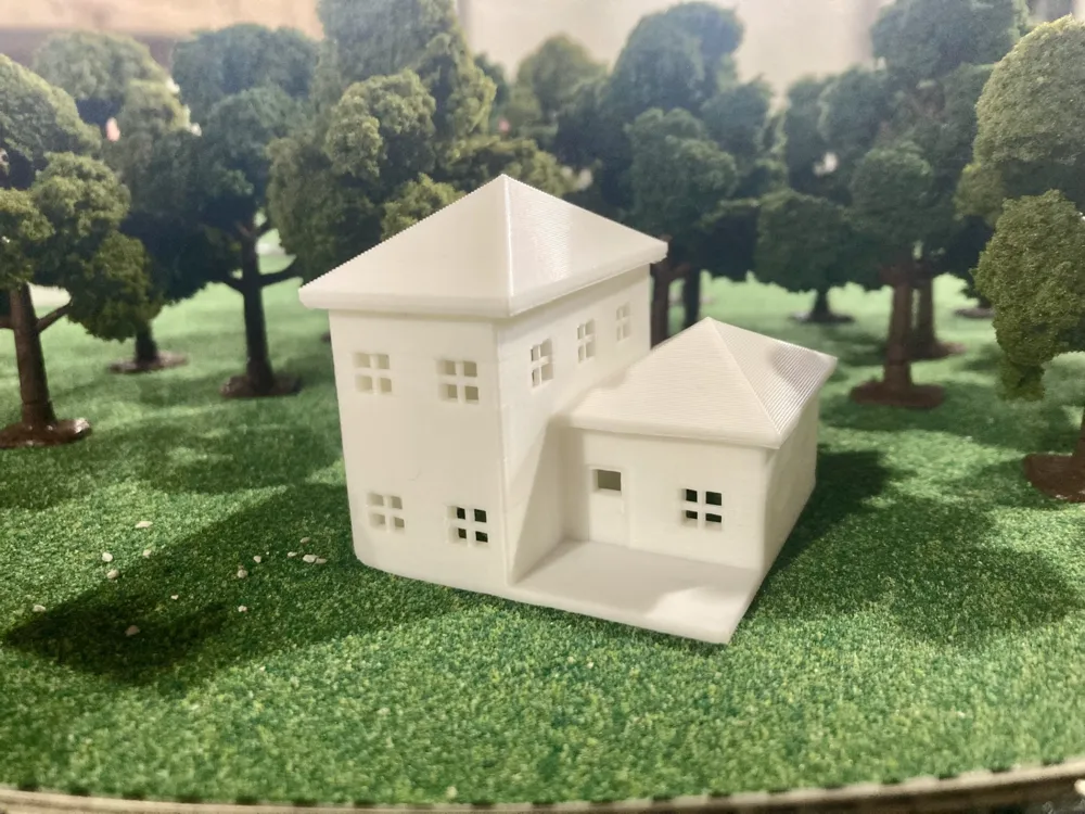 N scale (1:160) 2 story house by PotaterSoupModelsMakerWorld: Download ...