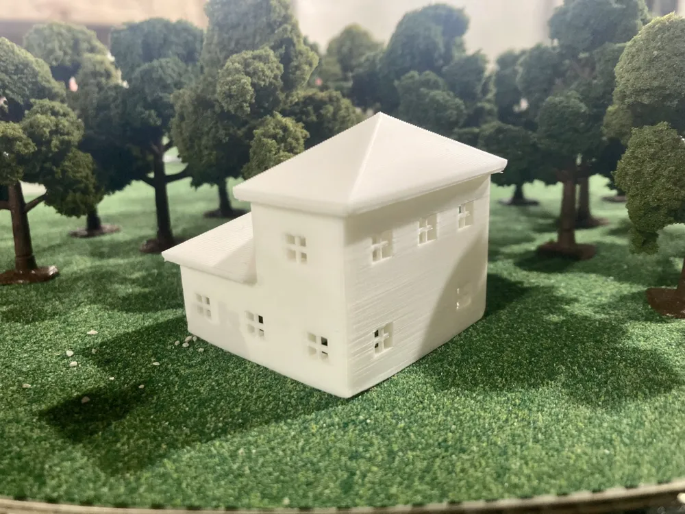 N scale (1:160) 2 story house by PotaterSoupModelsMakerWorld: Download ...