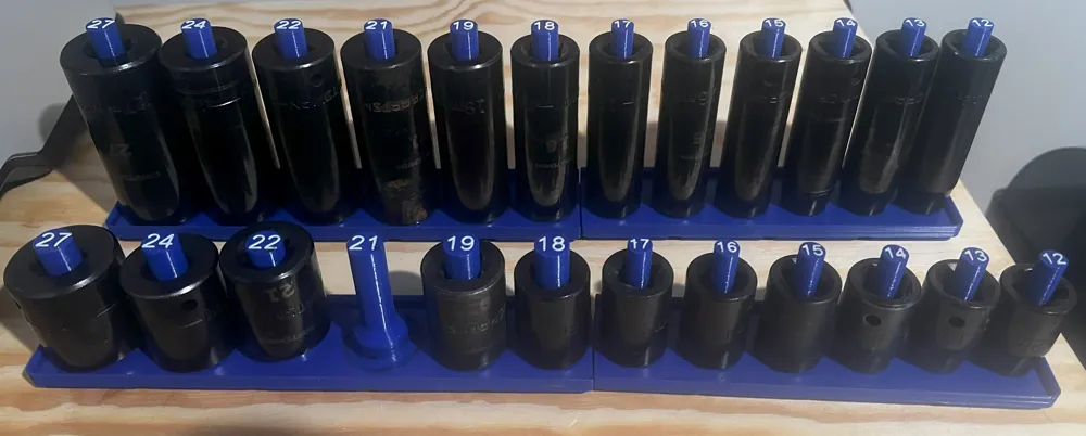 Gridfinity Metric & SAE Socket -1/2", Std & Deep - Free 3D Print Model ...