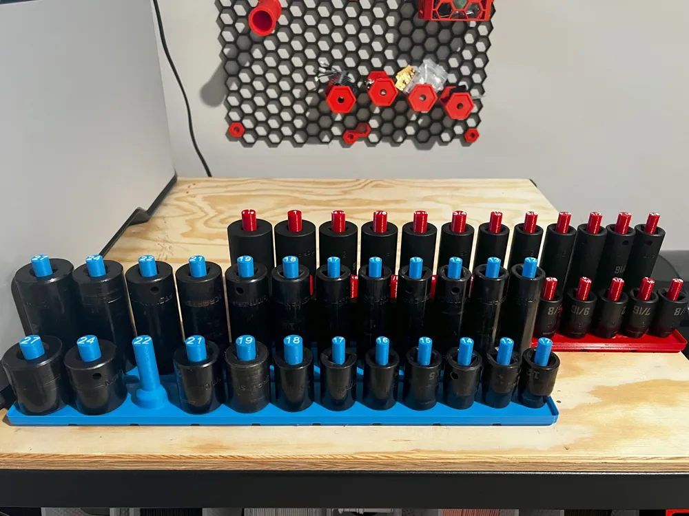 Gridfinity Metric & SAE Socket -1/2", Std & Deep - Free 3D Print Model ...