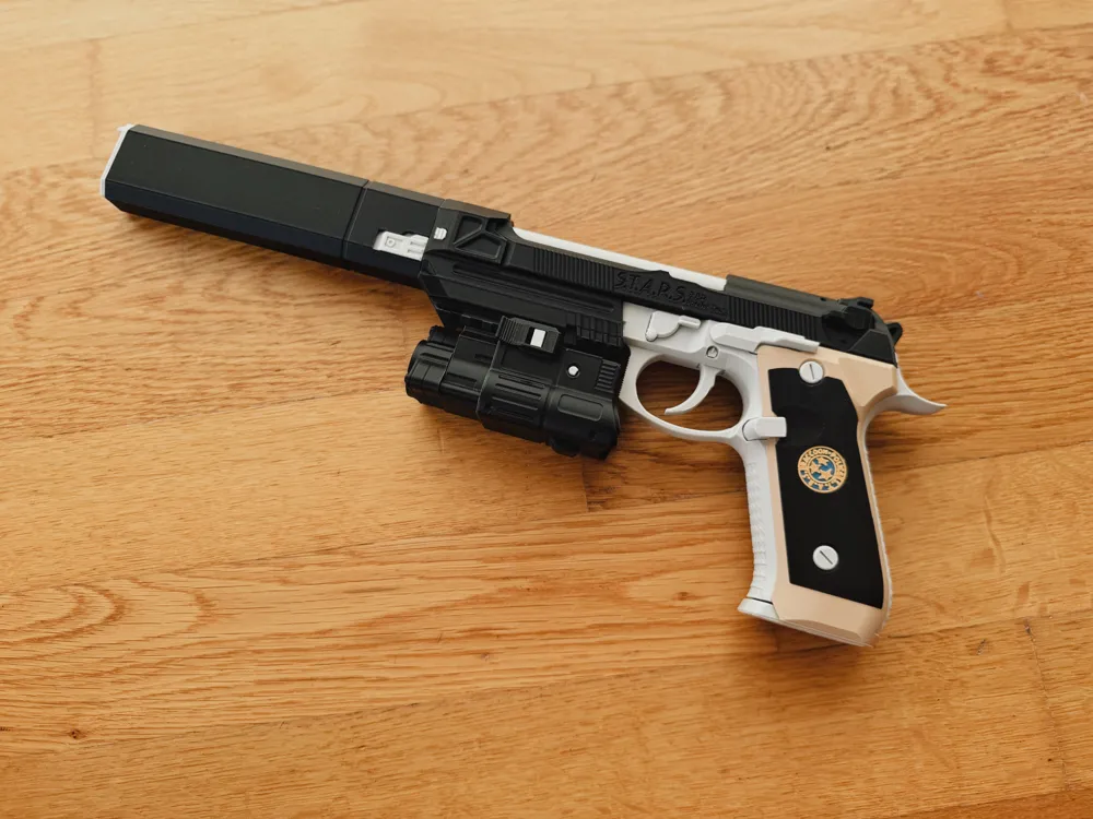 Resident Evil – Beretta 92F Samurai Edge / Wesker - Free 3D Print Model ...