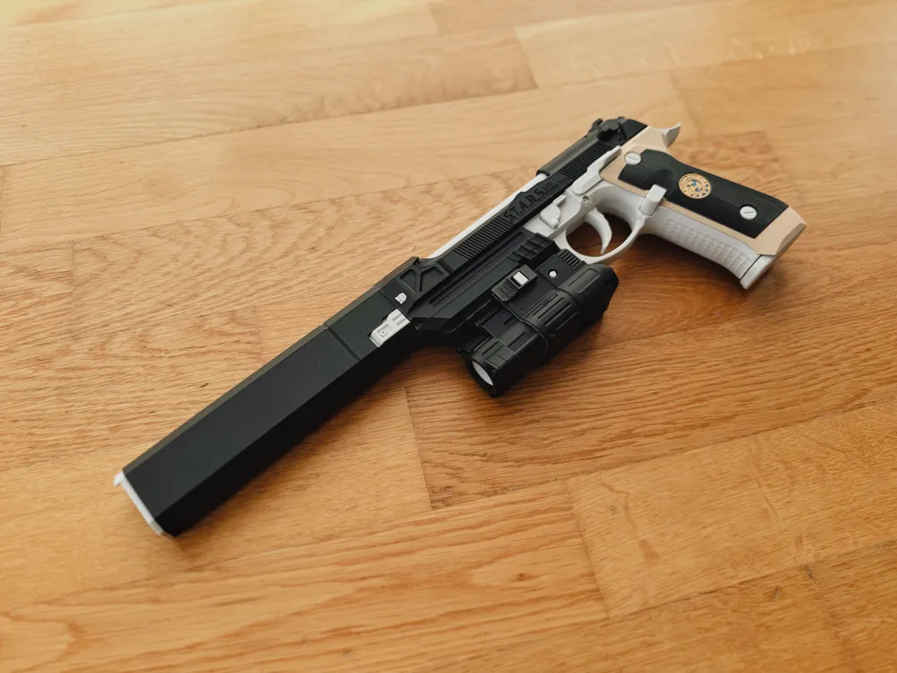 Resident Evil – Beretta 92F Samurai Edge / Wesker - Free 3D Print Model ...